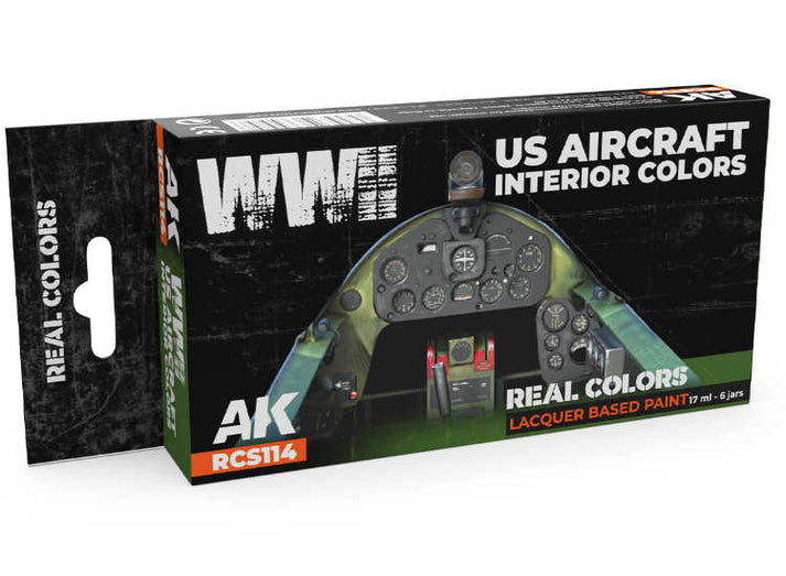 AK Interactive AAKRCS114 6 x17ml - Real Colors Paint Set - WWII US Air ...