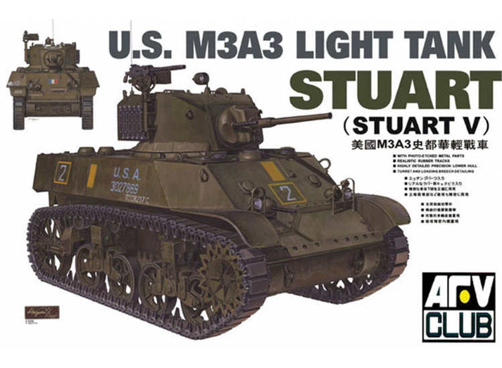 AFV Club AFV35053 1/35 - M3A3 Stuart Light Tank – Models For Sale Ltd