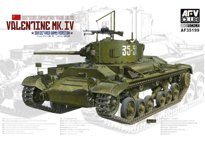 AFV Club AFV35199 1/35 - Valentine Mk.IV Tank Soviet Red Army Version ...