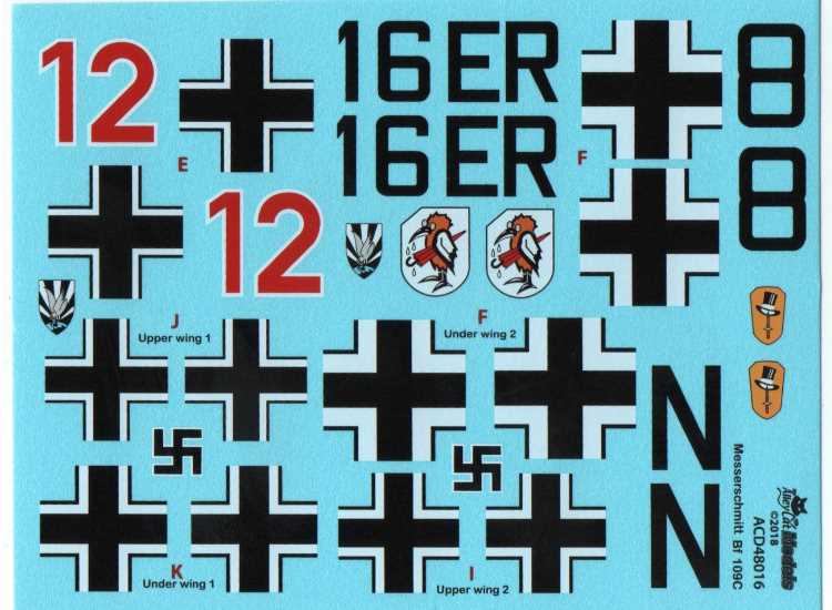 Alley Cat ALM48016D 1/48 - Decals for Me Bf109-C – Models For Sale Ltd
