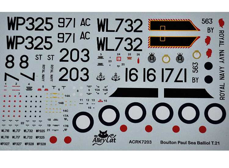 Alley Cat ALM72013D 1/72 - Sea Balliol Decals – Models For Sale Ltd