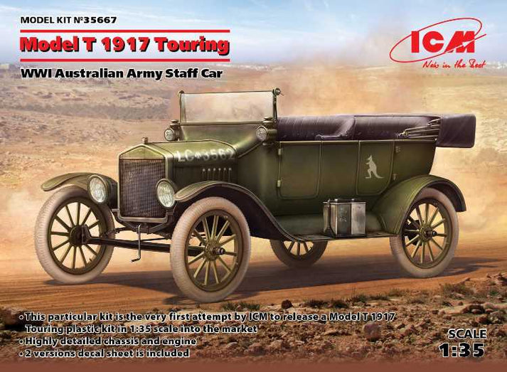 ICM ICM35667 1/35 - Model T 1917 Touring WWI Australian Army Staff Car ...