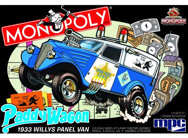 MPC MPC924 1/25 - Monopoly Paddy Wagon 1933 Willys Panel Van – Models ...