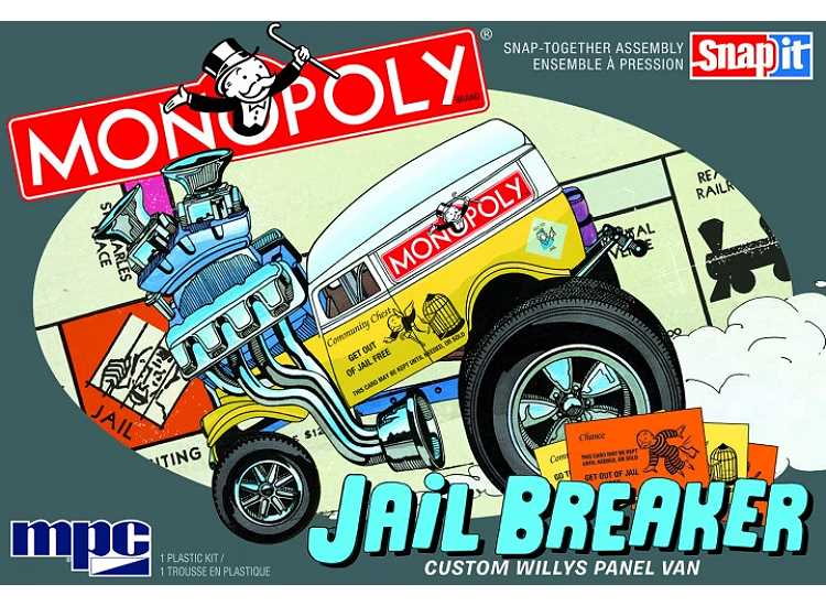 MPC MPC946 1/25 - Monopoly Jail Breaker- Custom Willys Panel Van Snap ...