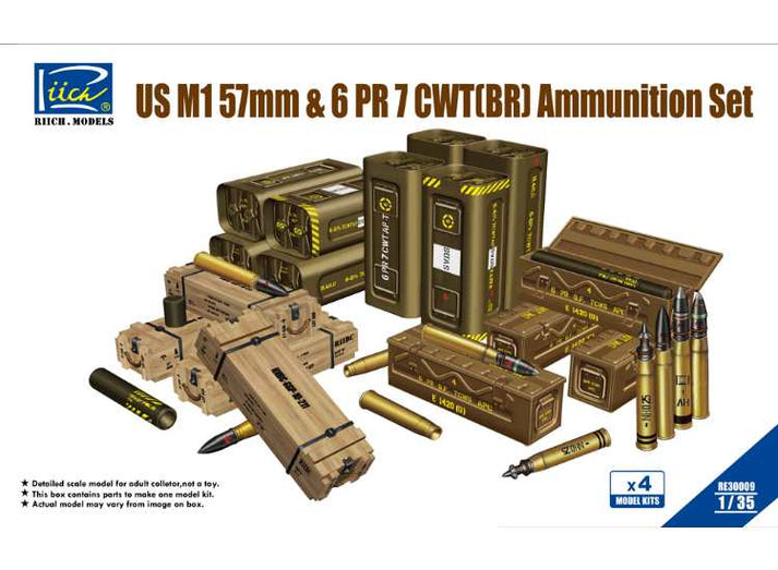 Riich Models RIC30009 1/35 - US M157 mm & 6 PR 7 CWT(BR) Ammunition Se ...
