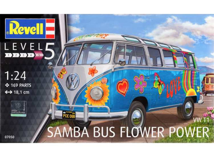 Revell RR7050 1/24 - VW T1 Samba Bus Flower Power – Models For Sale Ltd