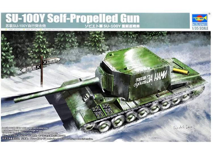 Trumpeter 09589 1/35 - Soviet SU-100Y Self-Propelled Gun – Models For ...