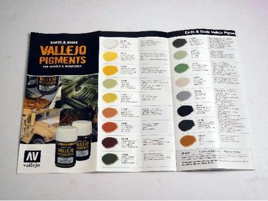 Vallejo VA0004 na - Pigments - Colour Chart – Models For Sale Ltd