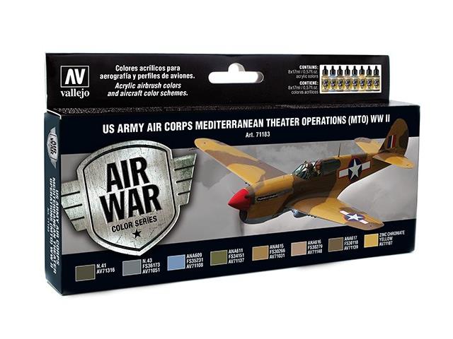 Vallejo VA71183 17ml x 8 - Model Air Paint Set - US Army Air Corps MTO ...