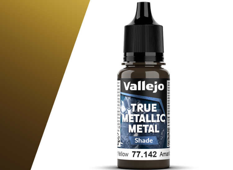 Vallejo VA77142 18ml - True Metallic Metal Shade - Radiant Yellow ...