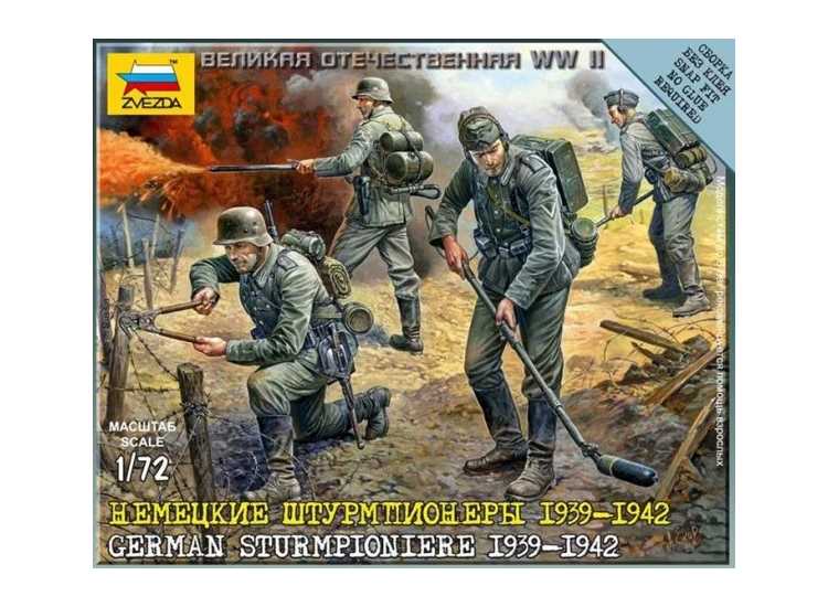 Zvezda ZV6110 1/72 - German Sturmpioniere 1939 - 1942 – Models For Sale Ltd